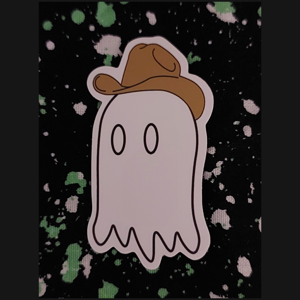 Cowboy Ghost Sticker - Miss Sombre - New Zealand