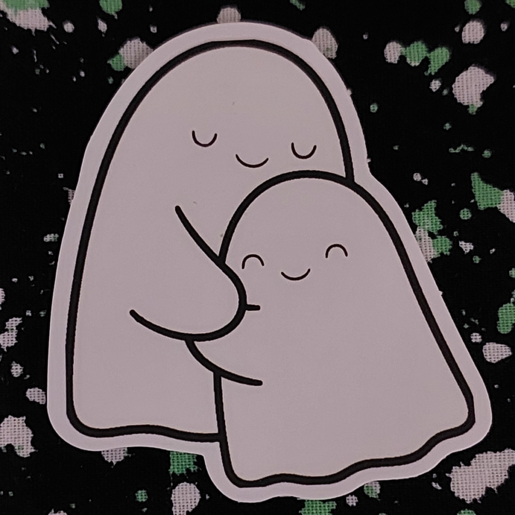 Hugging Ghosts Sticker - Miss Sombre - New Zealand