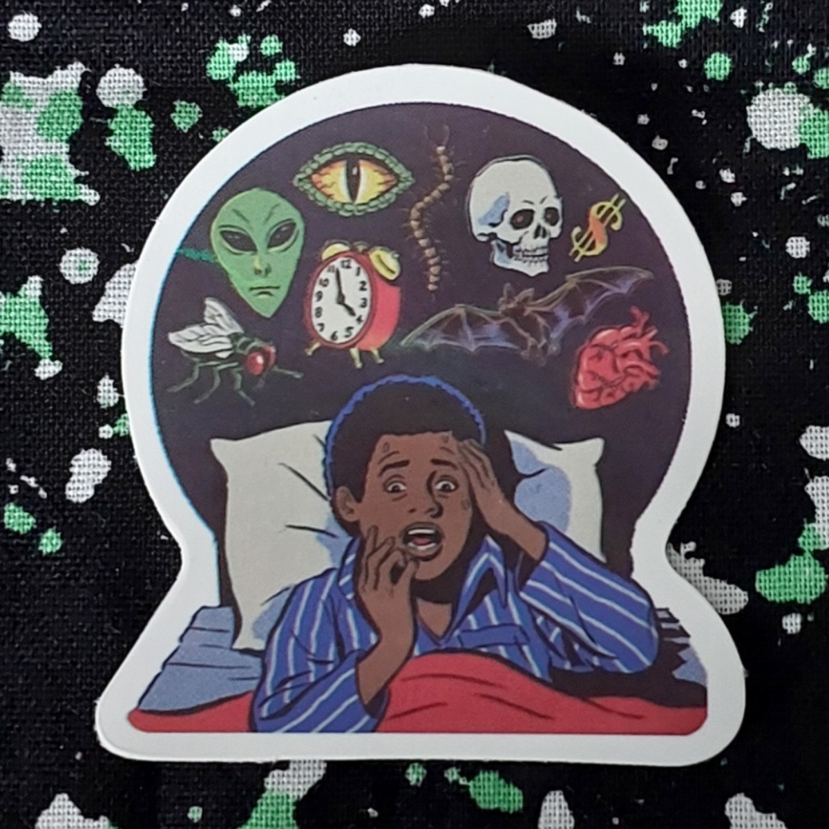 Scary Nightmare Sticker - Miss Sombre - New Zealand