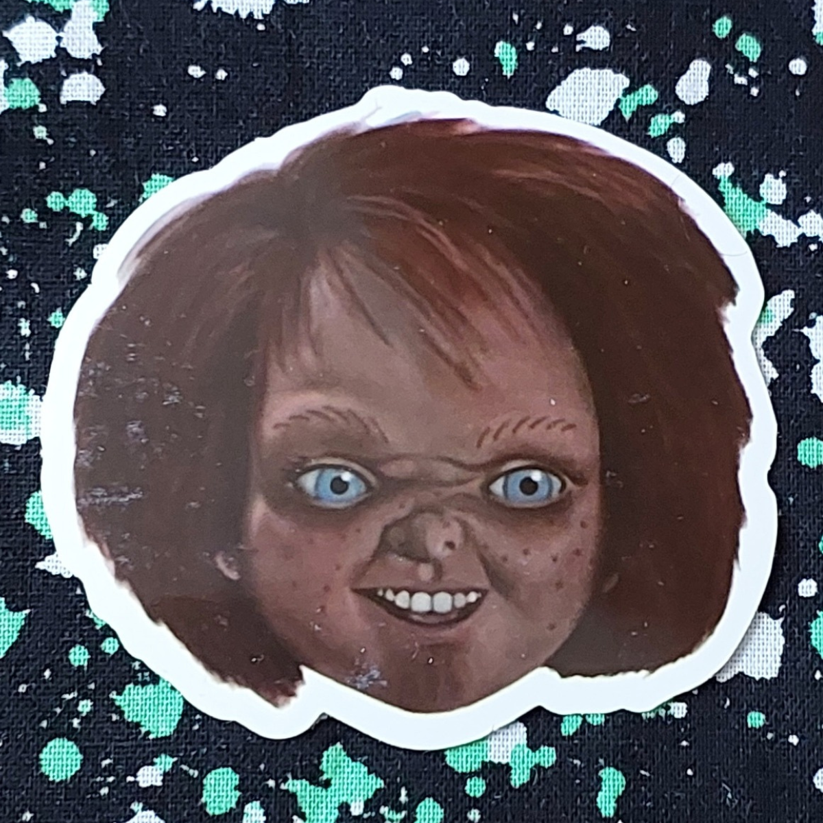 Smiling Chucky Sticker - Miss Sombre - New Zealand